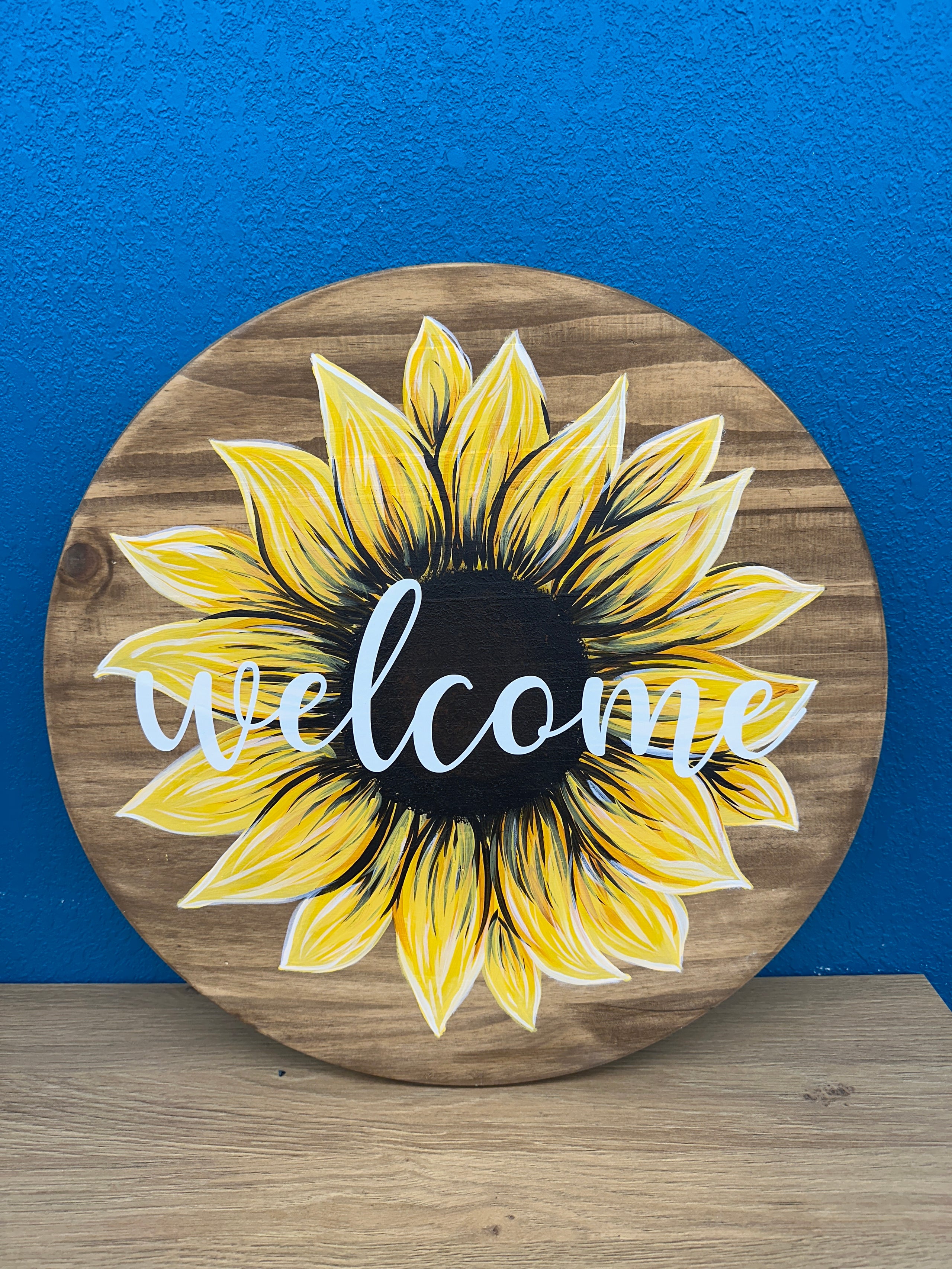 Sunflower Wooden Sign Paint and Sip | Lit Studios Paint and Pottery